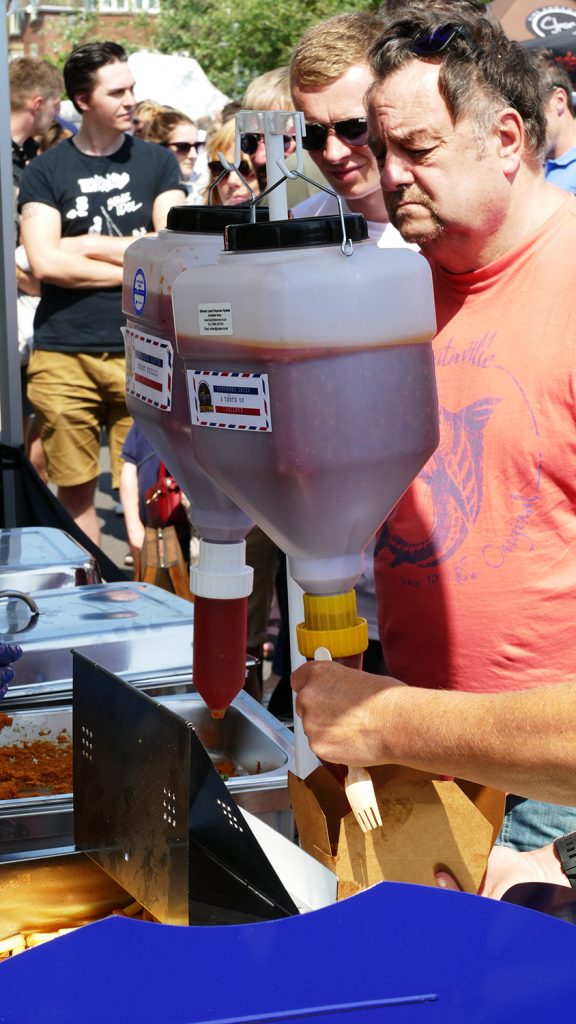 Hanging Sauce Dispenser - Hanging, Gravity, Sauce Dispenser System.